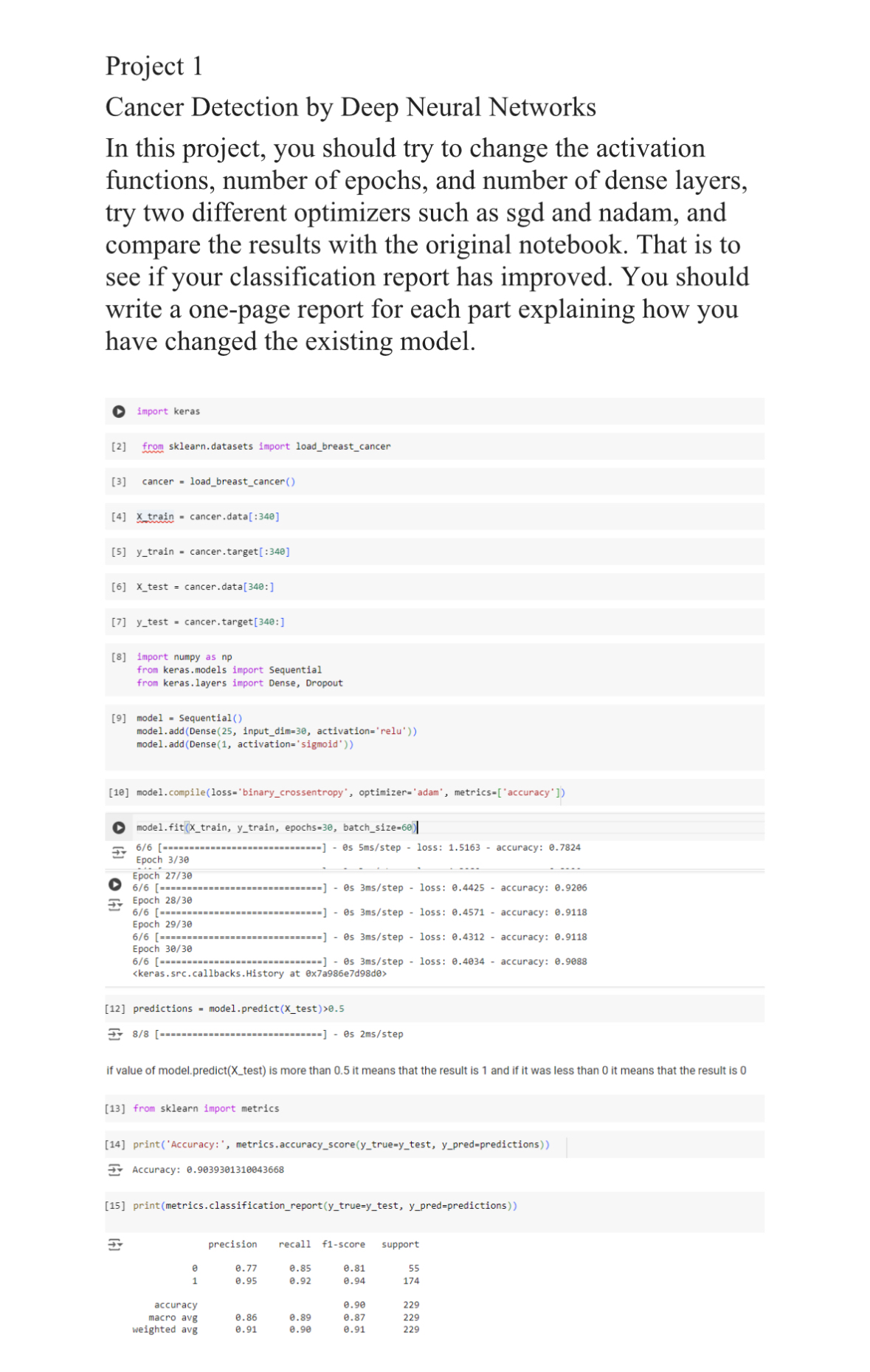 Solved Project 1Cancer Detection by Deep Neural NetworksIn | Chegg.com