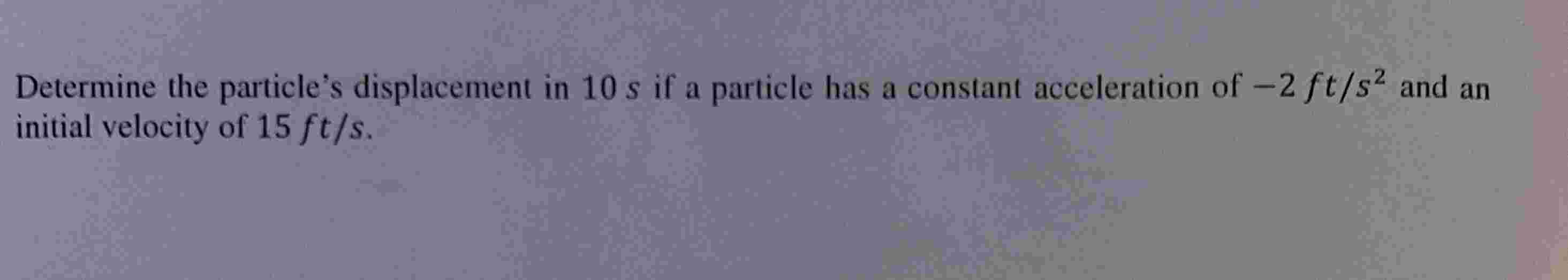 Solved Determine the particle's displacement in 10 s if ﻿a | Chegg.com