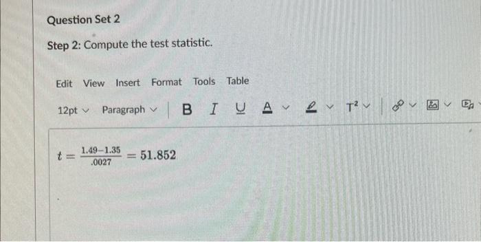 Solved Question Set 2 Hypothesis Testing In This Question 0013