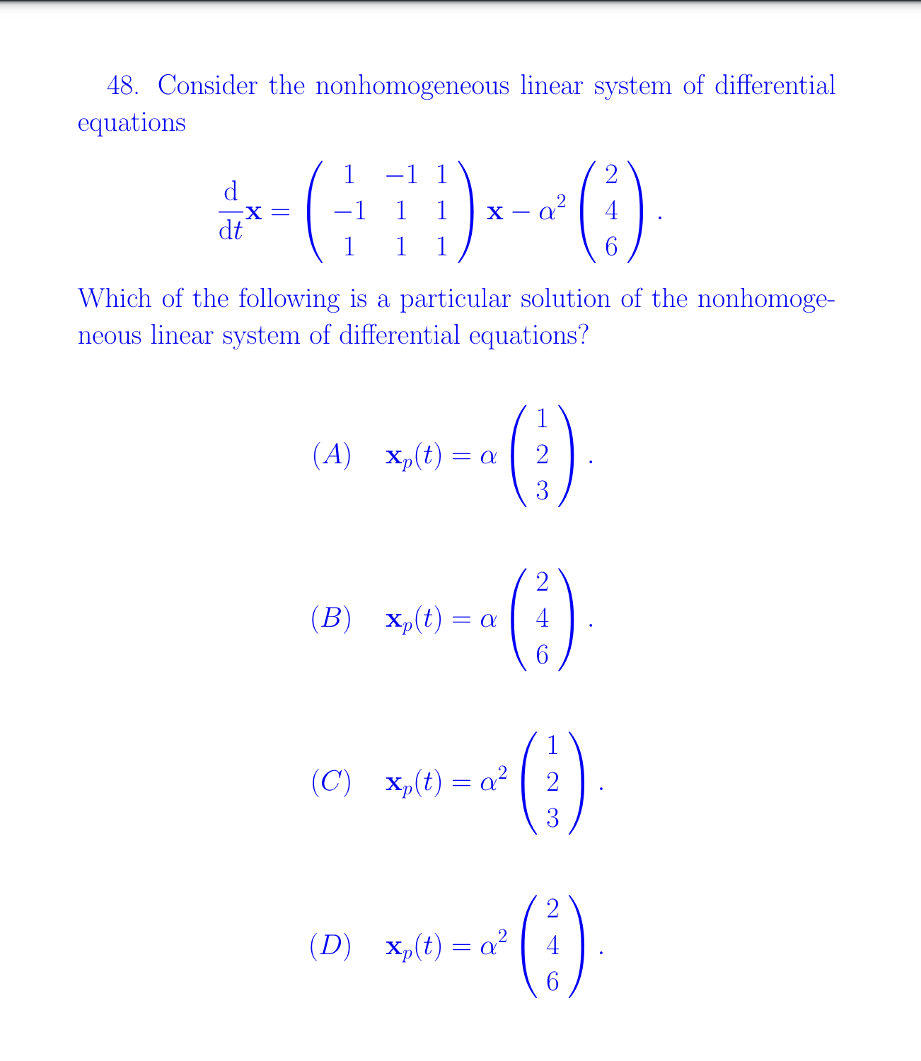 Solved Consider the nonhomogeneous linear system of | Chegg.com