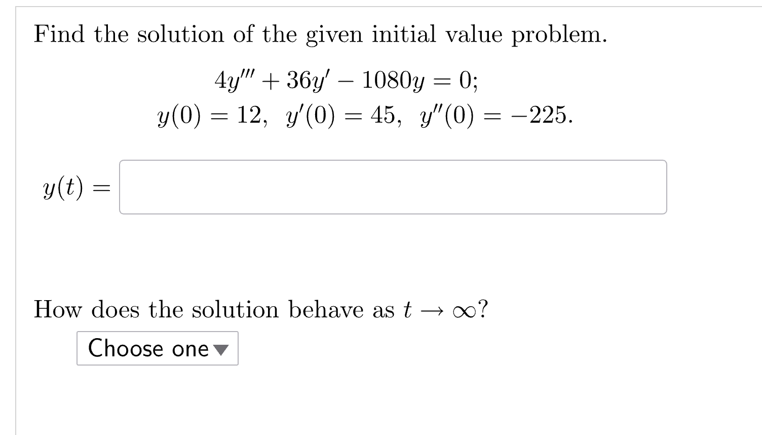 Solved Q4 ﻿Find the solution of the given initial value | Chegg.com
