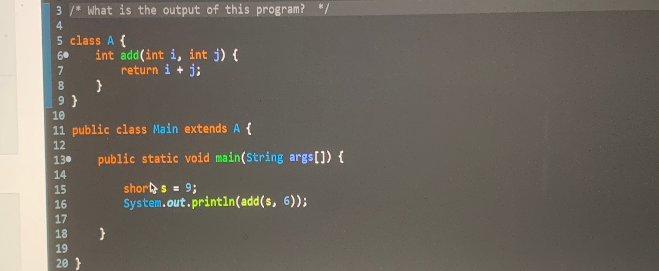 Solved What is the output of this program? | Chegg.com