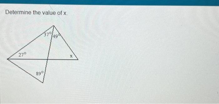 Solved Determine the value of x. | Chegg.com
