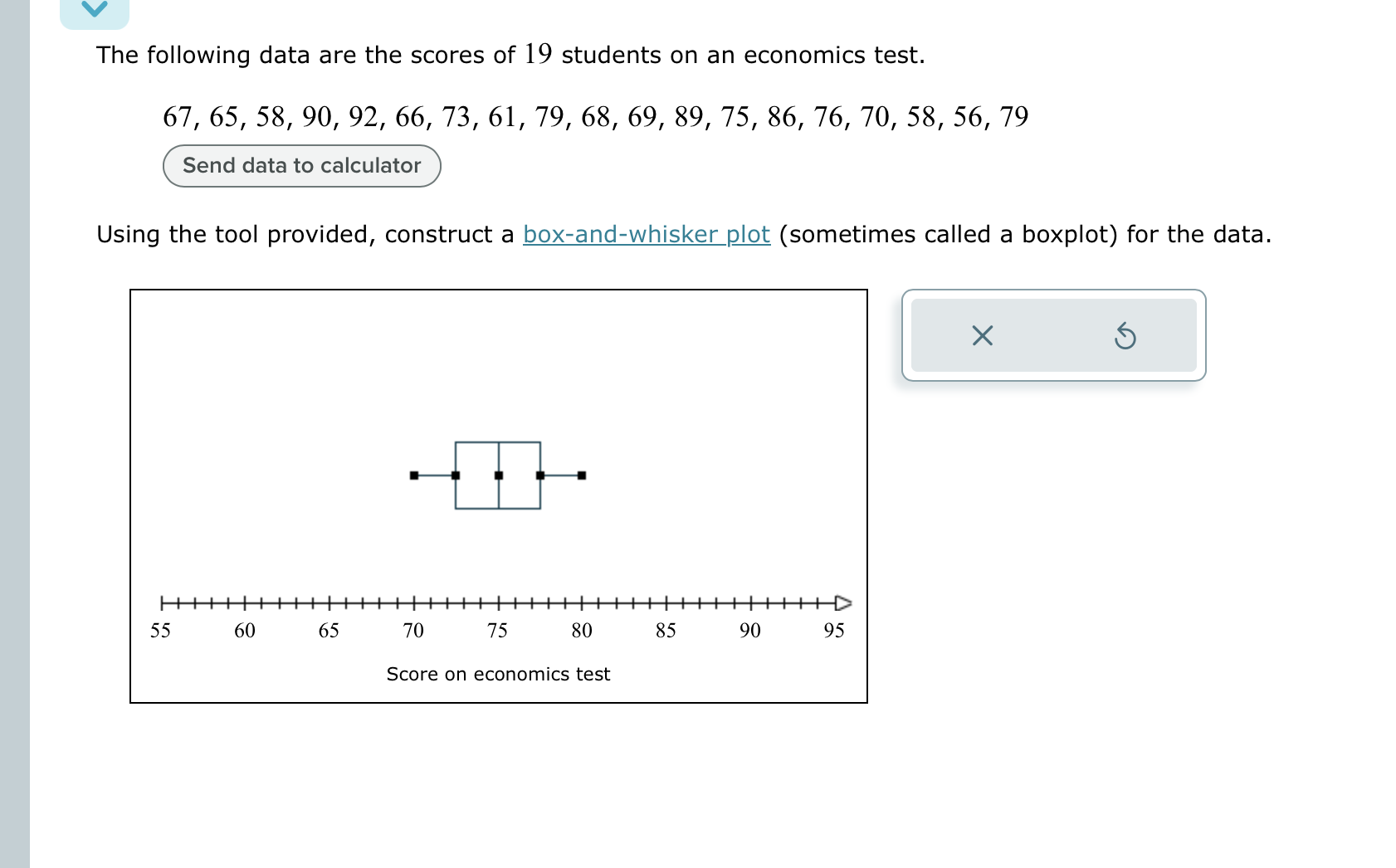 Solved The following data are the scores of 19 ﻿students on | Chegg.com