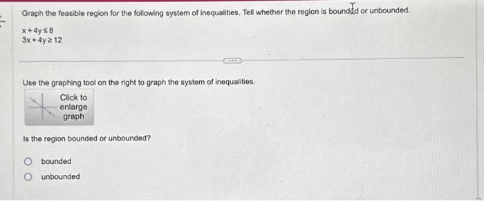 Solved Graph the feasible region for the following system of | Chegg.com