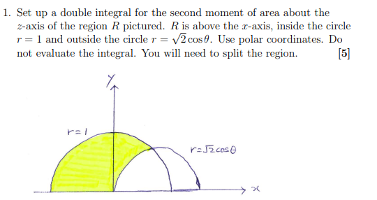 Solved Set up a double integral for the second moment of | Chegg.com