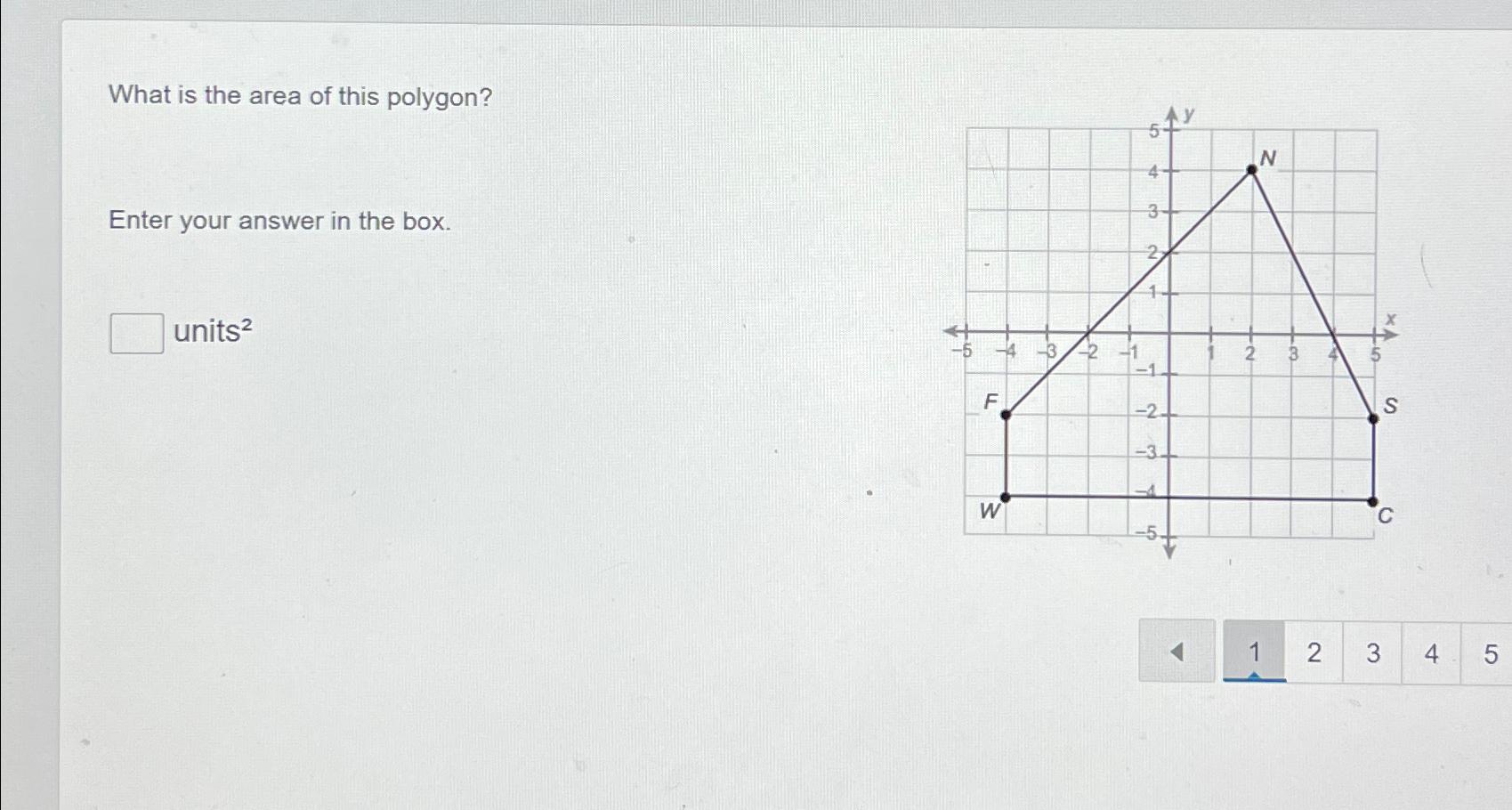 Solved What is the area of this polygon?Enter your answer in | Chegg.com