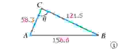 Solved Use the Law of Cosines to determine the indicated | Chegg.com