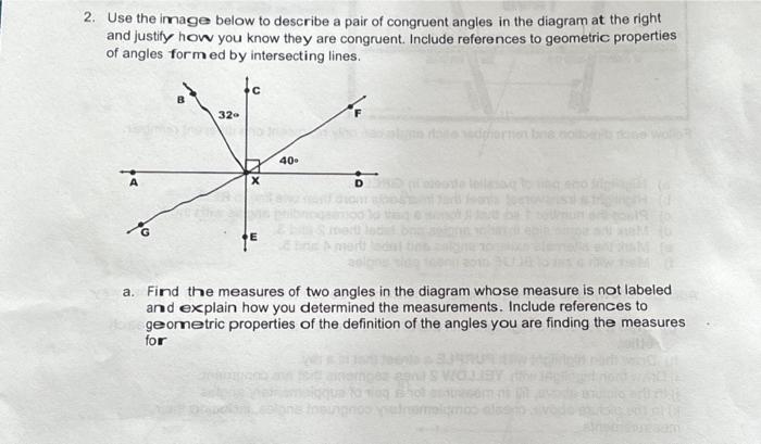 Solved 2. Use the image below to describe a pair of | Chegg.com