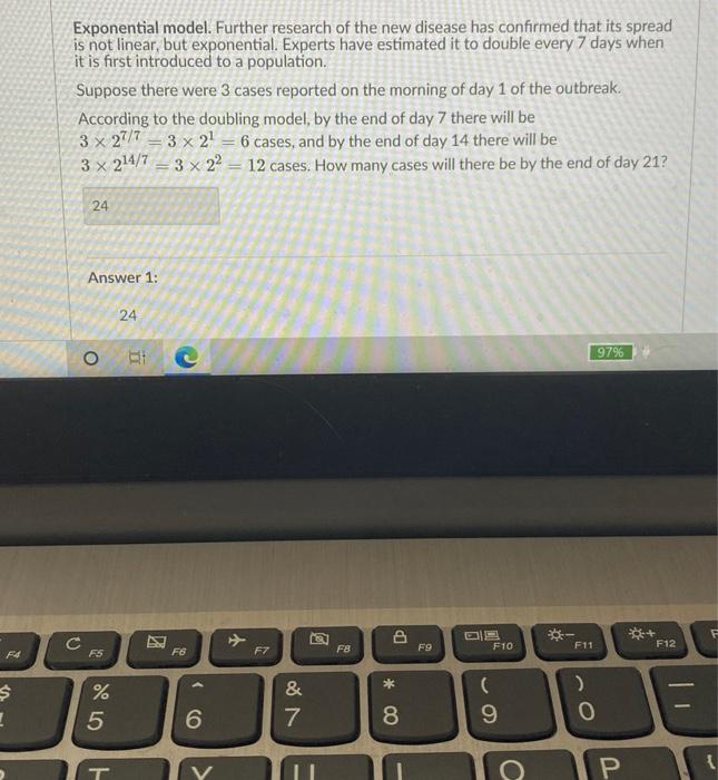Solved Exponential model. Use the doubling time formula P = | Chegg.com