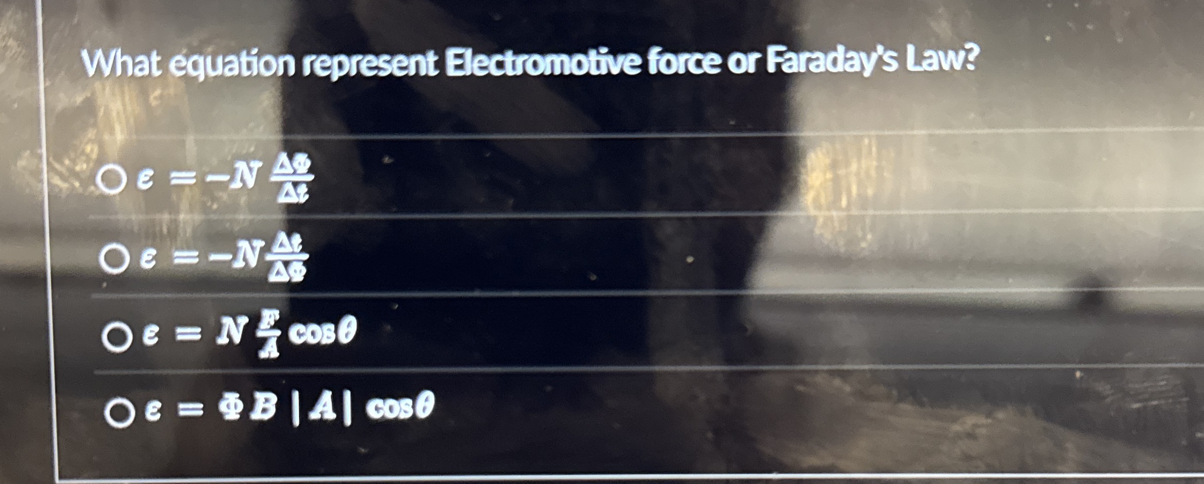 Solved What equation represent Electromotive force or | Chegg.com