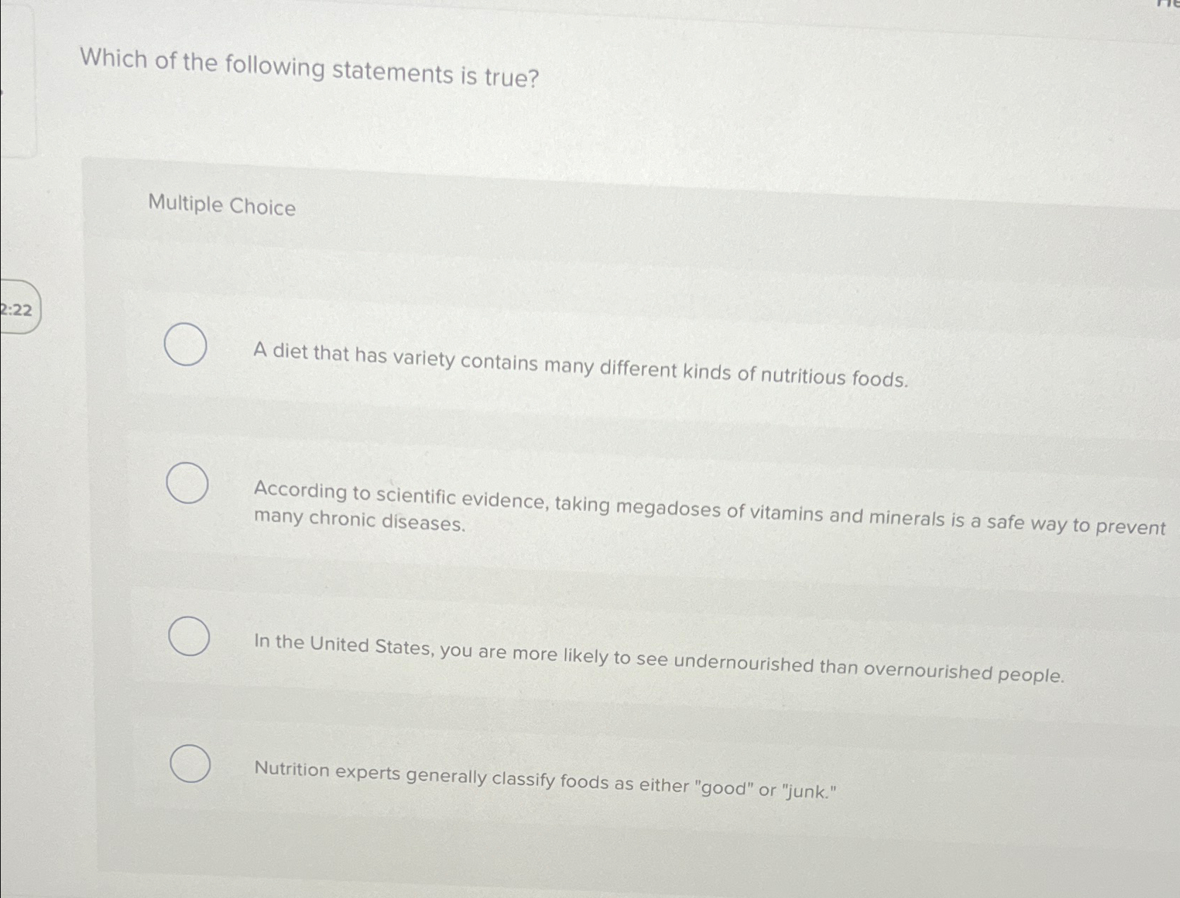 Solved Which of the following statements is true?Multiple | Chegg.com