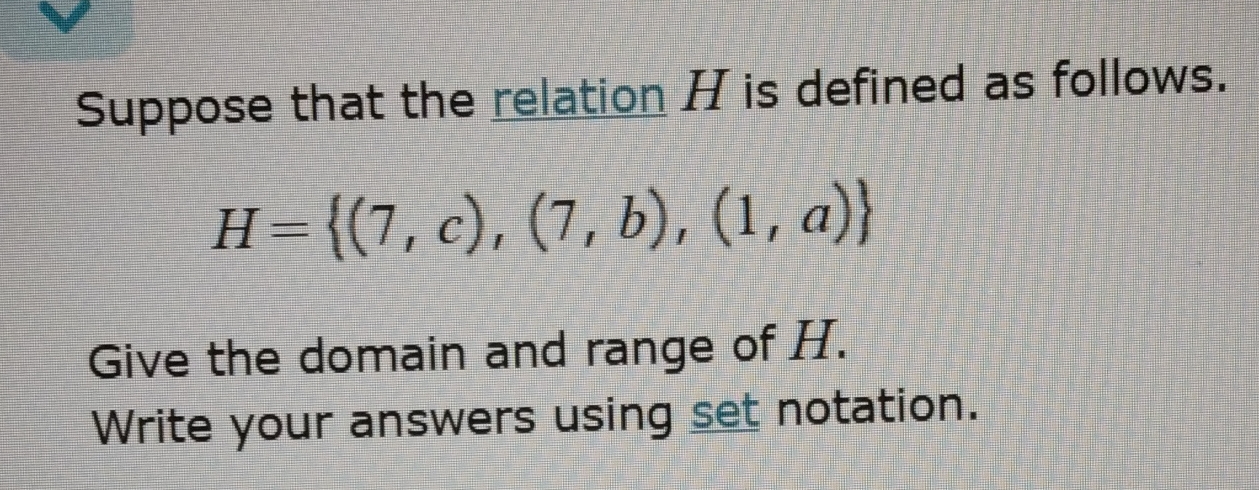Solved Suppose that the relation H ﻿is defined as | Chegg.com