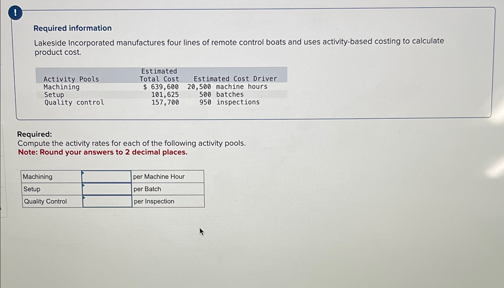 Solved Required informationLakeside Incorporated | Chegg.com