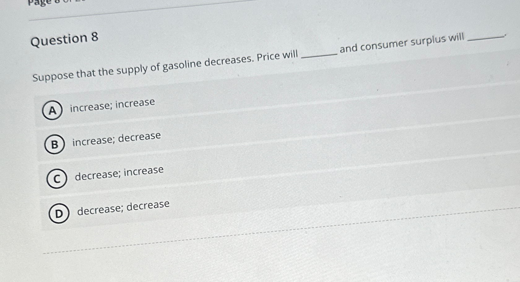 Solved Question 8Suppose that the supply of gasoline | Chegg.com Solved Question 8Suppose that the supply of gasoline | Chegg.com