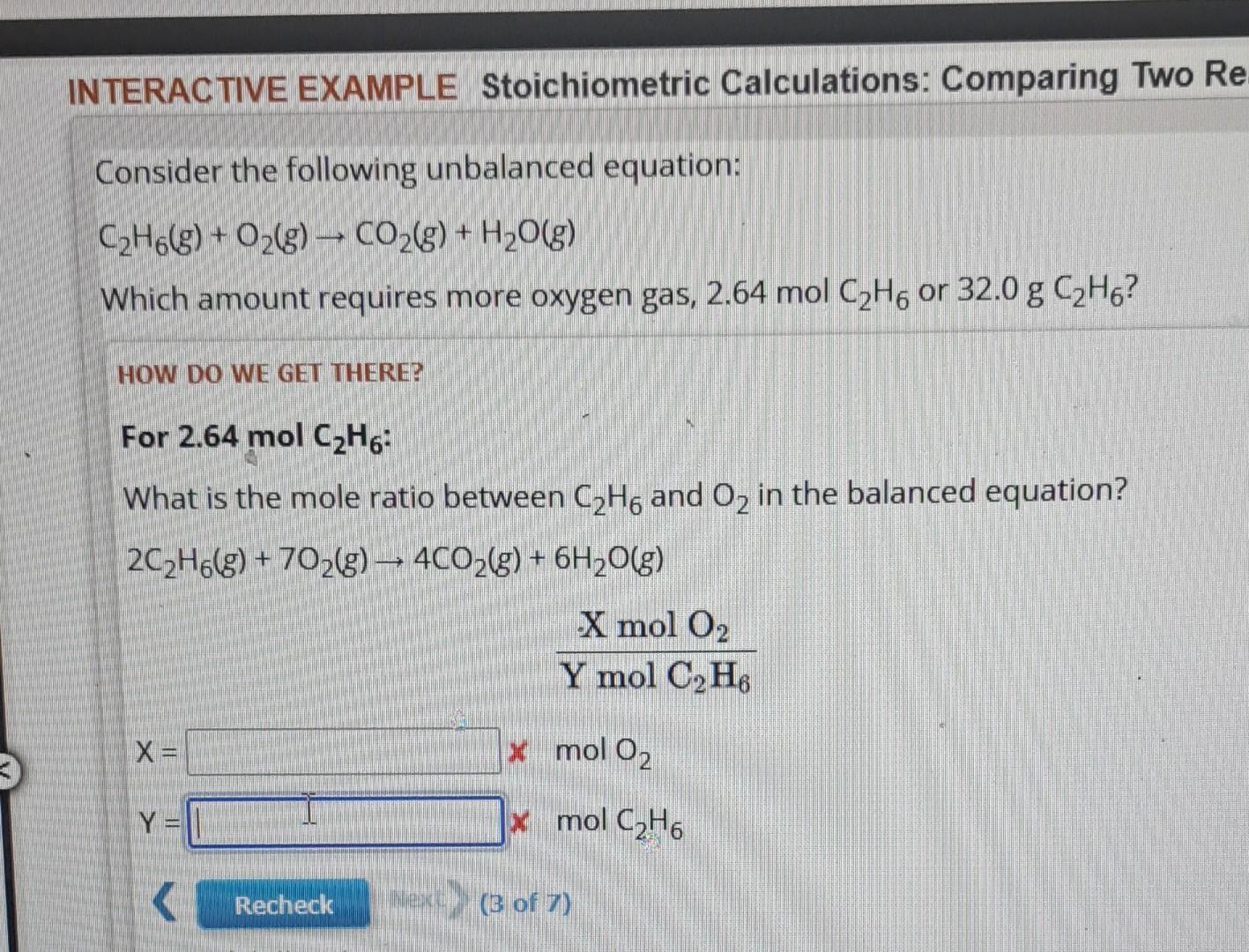 Solved INTERACTIVE EXAMPLE Stoichiometric Calculations: | Chegg.com