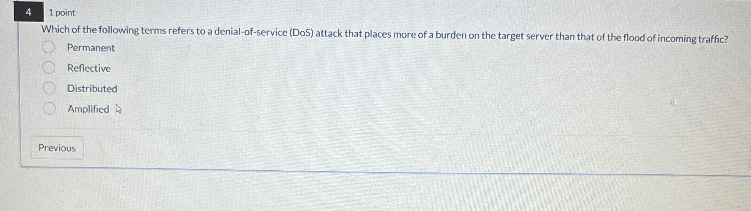 Solved 41 ﻿pointWhich of the following terms refers to a | Chegg.com