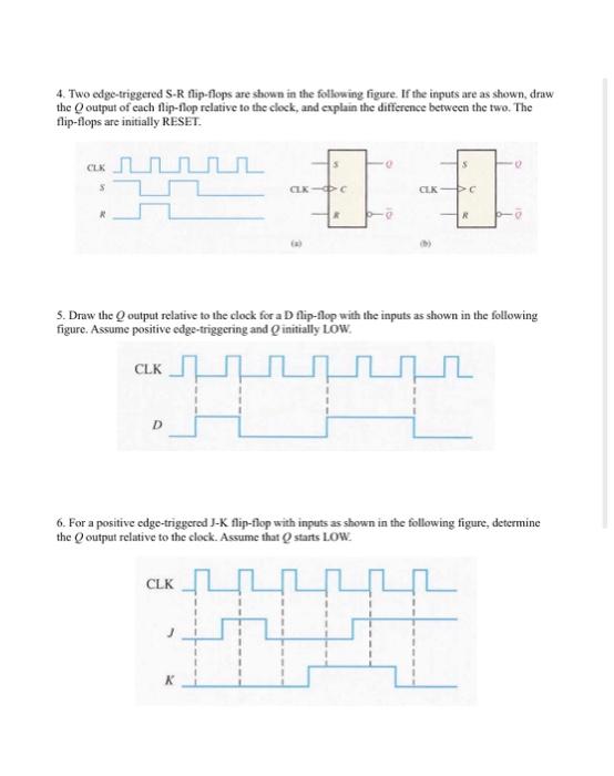 Solved 4. Two edge-triggered S-R flip-flops are shown in the | Chegg.com