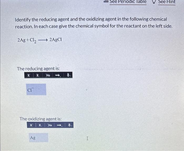 Solved Identify the reducing agent and the oxidizing agent | Chegg.com