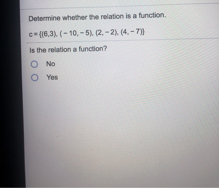 Solved Determine whether the relation is a function. | Chegg.com