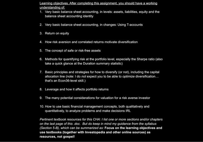 Solved Learning objectives, After completing this | Chegg.com