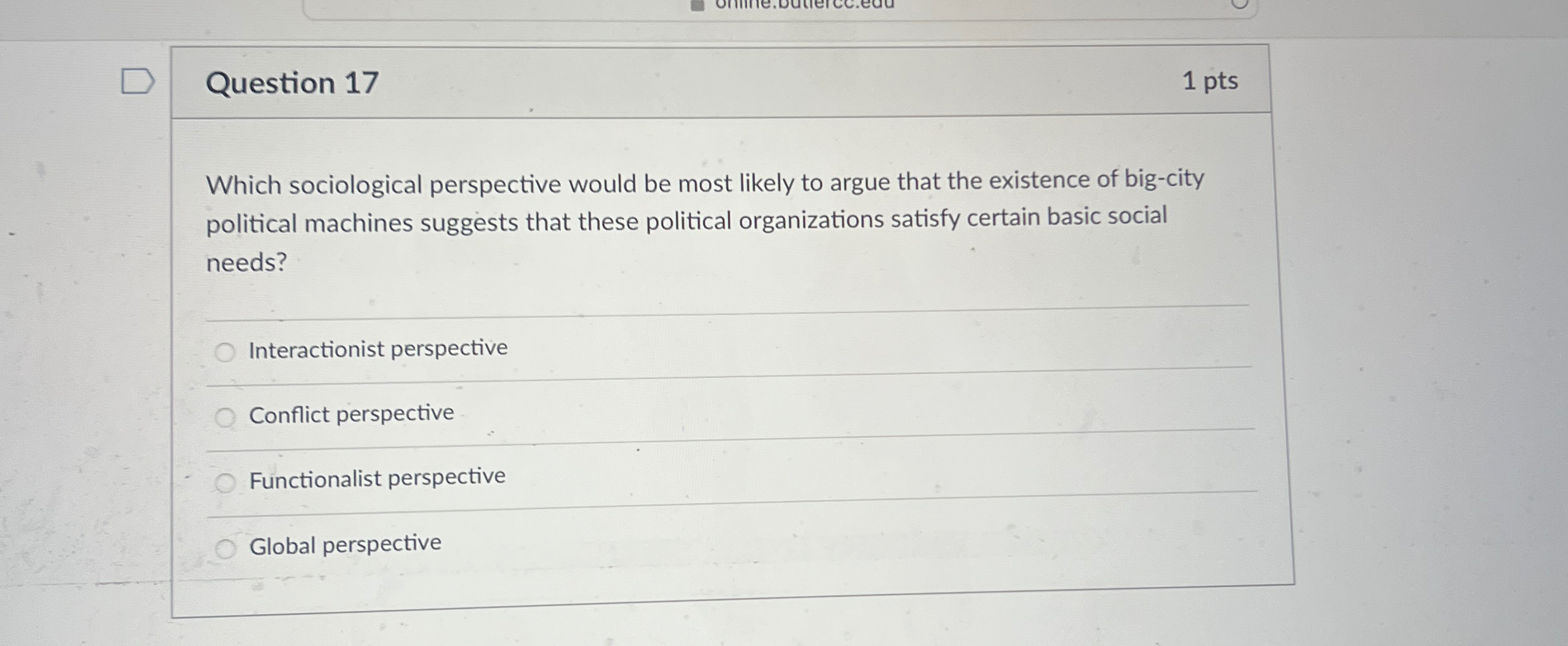 Solved Question 171 ptsWhich sociological perspective would | Chegg.com Solved Question 171 ptsWhich sociological perspective would | Chegg.com