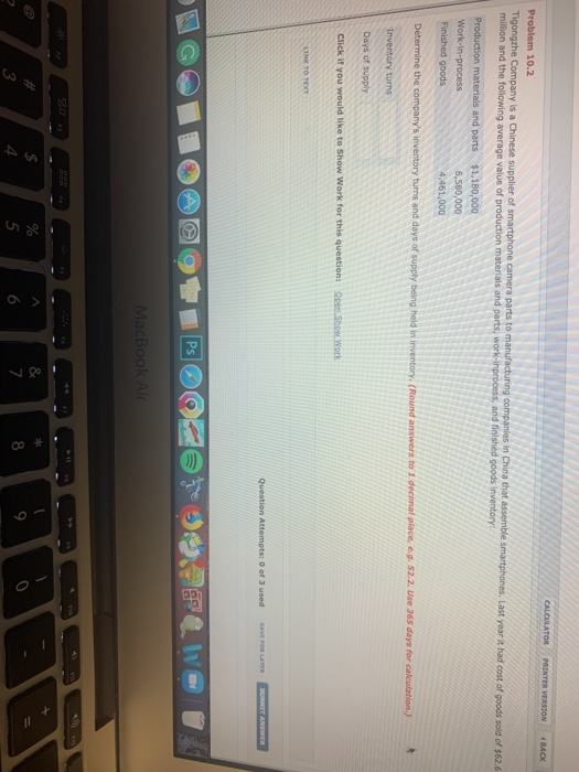 Solved CALCULATOR PRINTER VERSION | Chegg.com