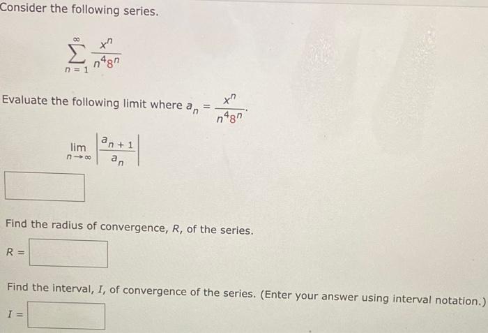 Solved Consider the following series. n=1 Evaluate the | Chegg.com