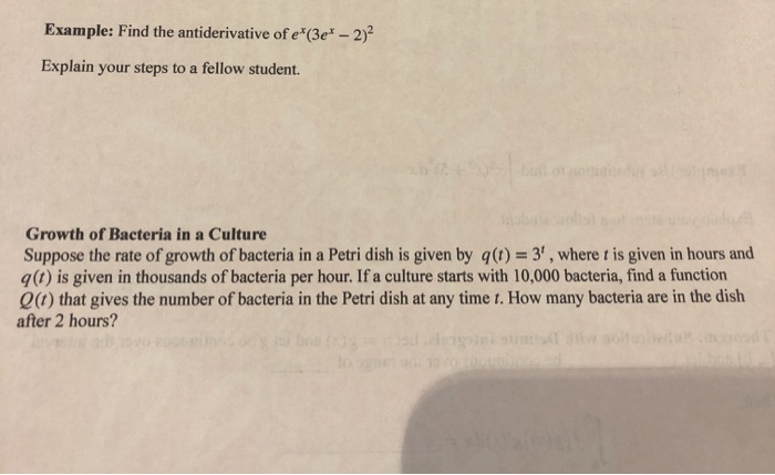 Solved Example: Find the antiderivative of e*(3e- 2)2 | Chegg.com