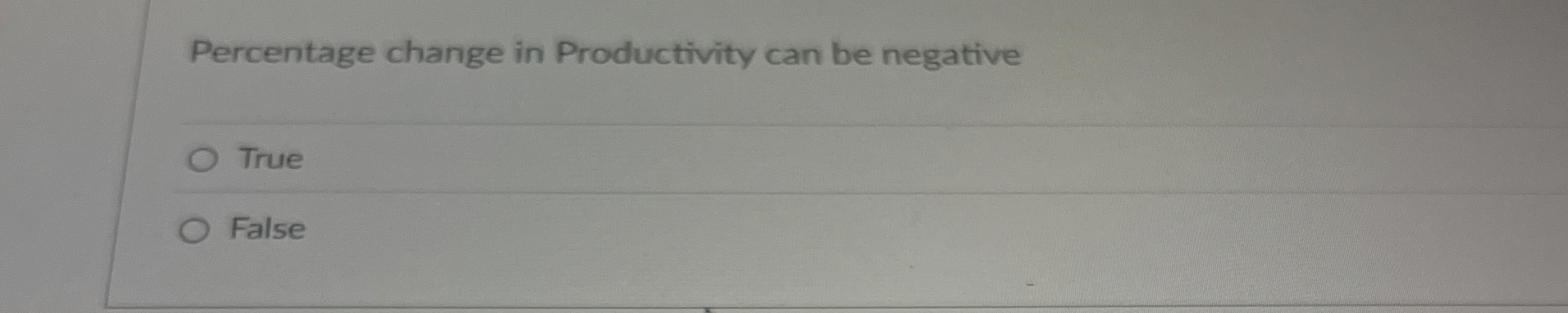 Solved Percentage change in Productivity can be | Chegg.com