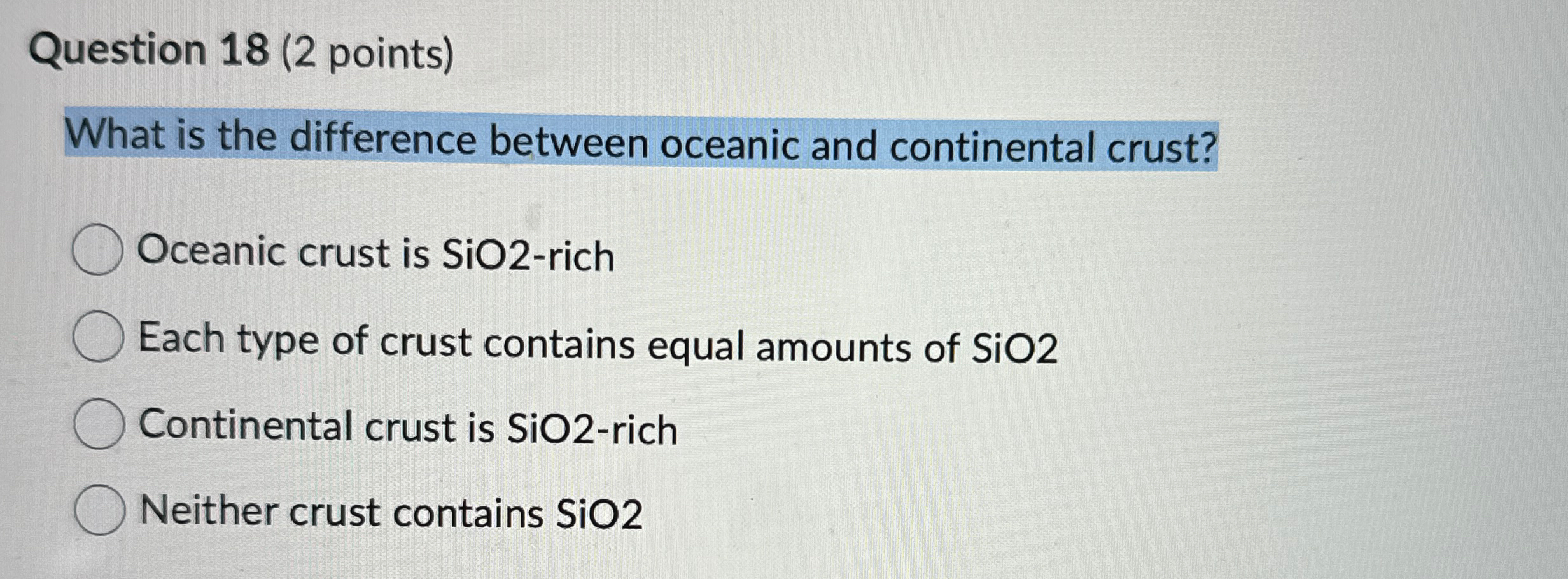 Solved Question 18 (2 ﻿points)What is the difference between | Chegg.com