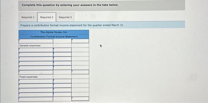 Solved Exercise 1-15 Traditional and Contribution Format | Chegg.com
