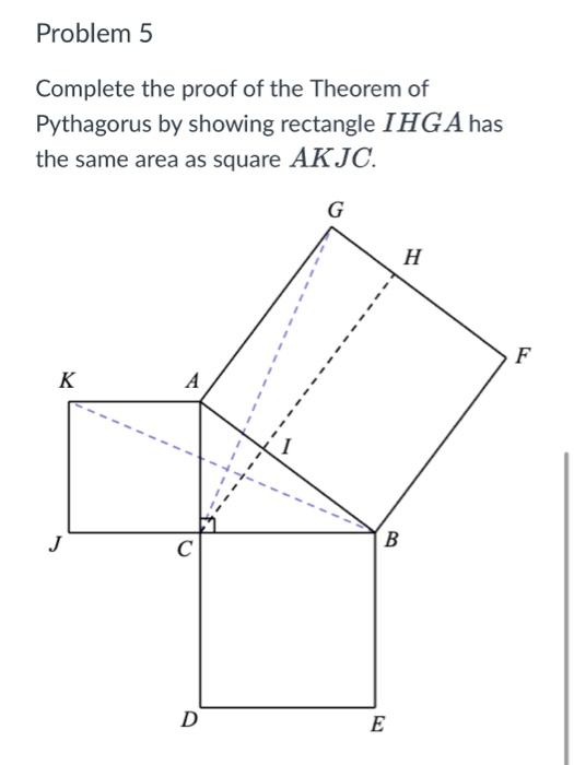 Solved Complete the proof of the Theorem of Pythagorus by | Chegg.com