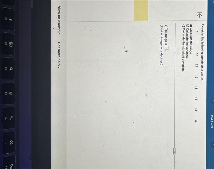 Solved Consider the following sample data values. | Chegg.com