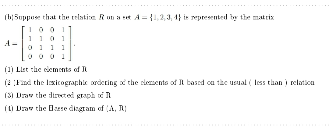 Solved Discrete mathematical solution for all exercise step | Chegg.com