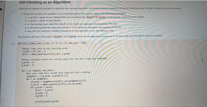 Solved Hill Climbing as an Algorithm Now we are resding to | Chegg.com