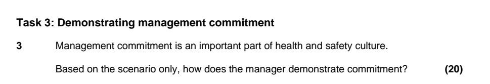 Solved Task 3: Demonstrating management commitment 3 | Chegg.com