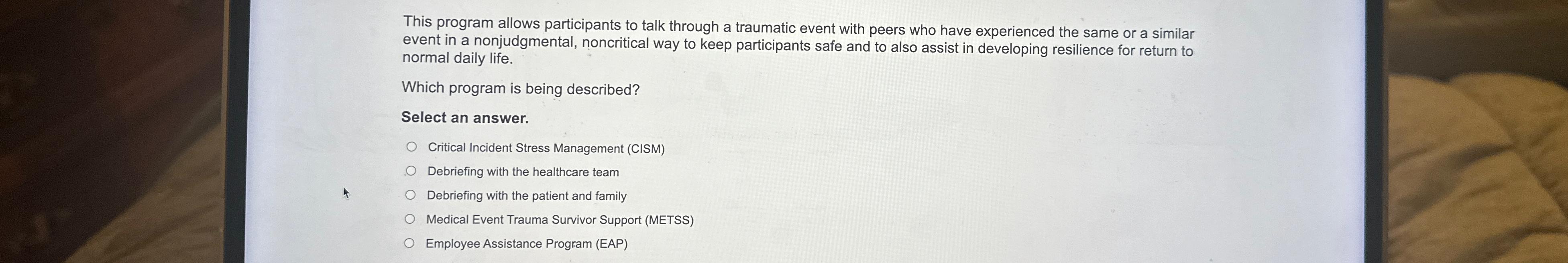 Solved This program allows participants to talk through a | Chegg.com