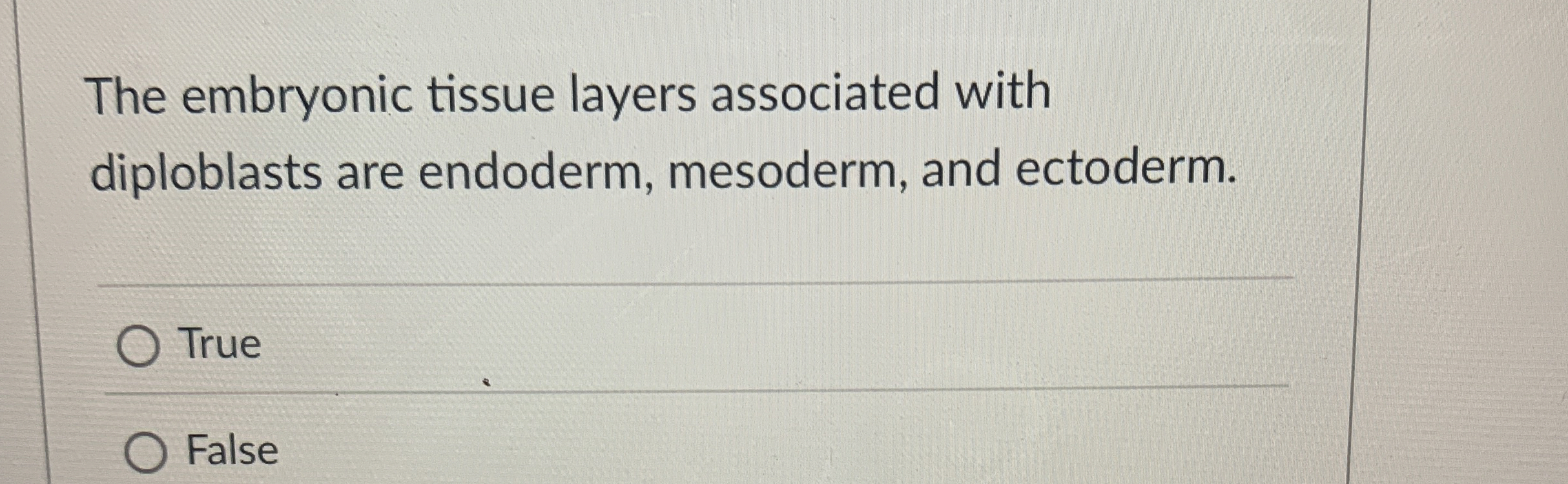 Solved The embryonic tissue layers associated | Chegg.com