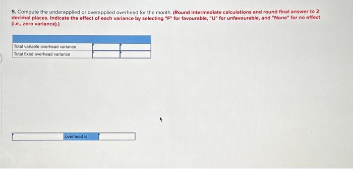 Solved Exercise 11-2 Computing All Variances (LO3 - CC15, | Chegg.com
