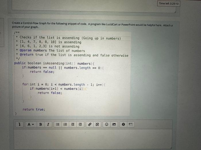 Solved picture of your graph. Checks if the list is | Chegg.com