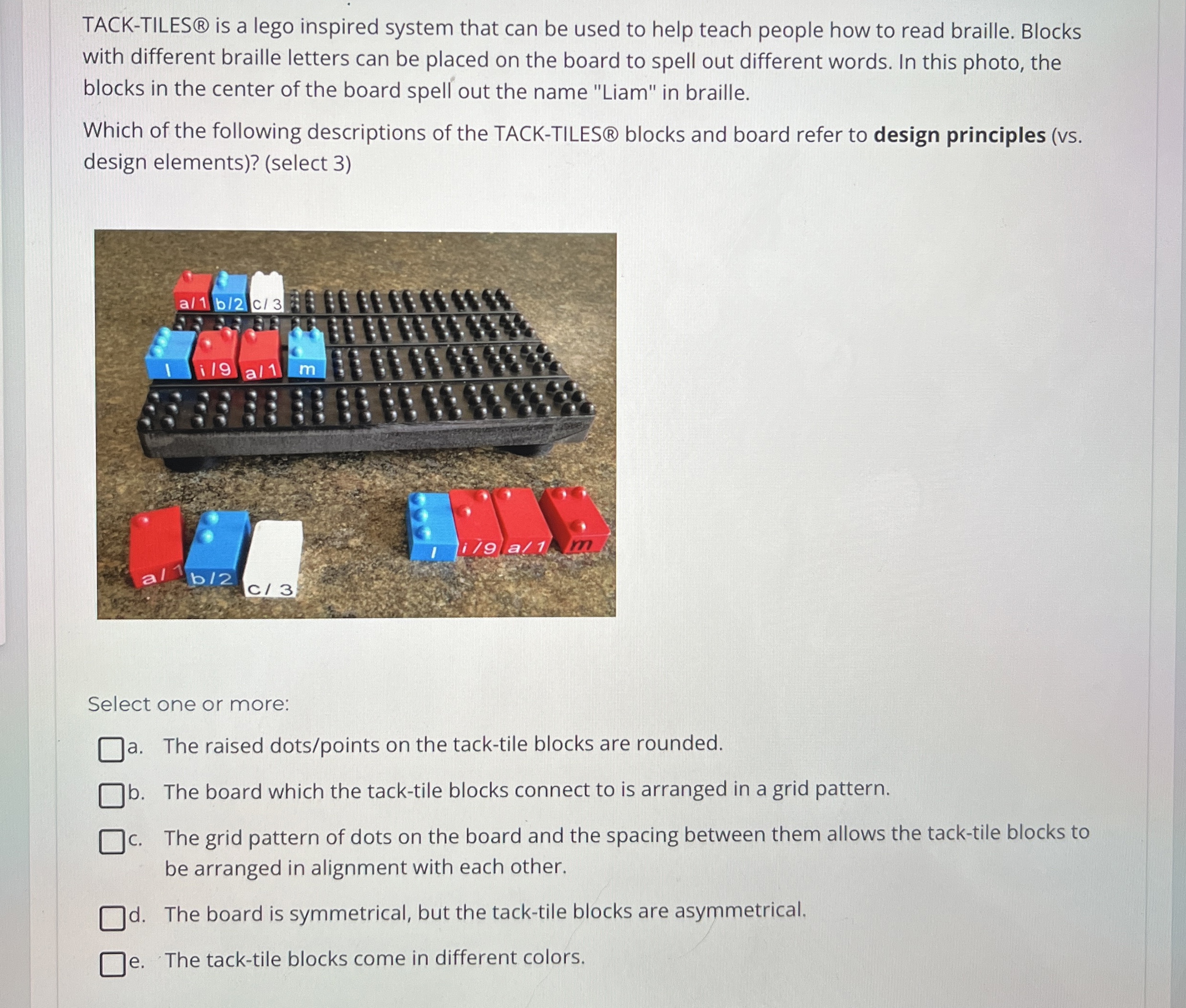 Solved TACK-TILES® ﻿is a lego inspired system that can be | Chegg.com