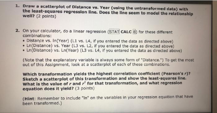 Solved Questions 1 through 6 work with the length of the | Chegg.com