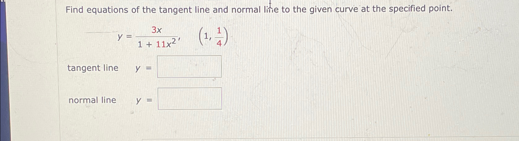 Solved Find equations of the tangent line and normal lite to | Chegg.com