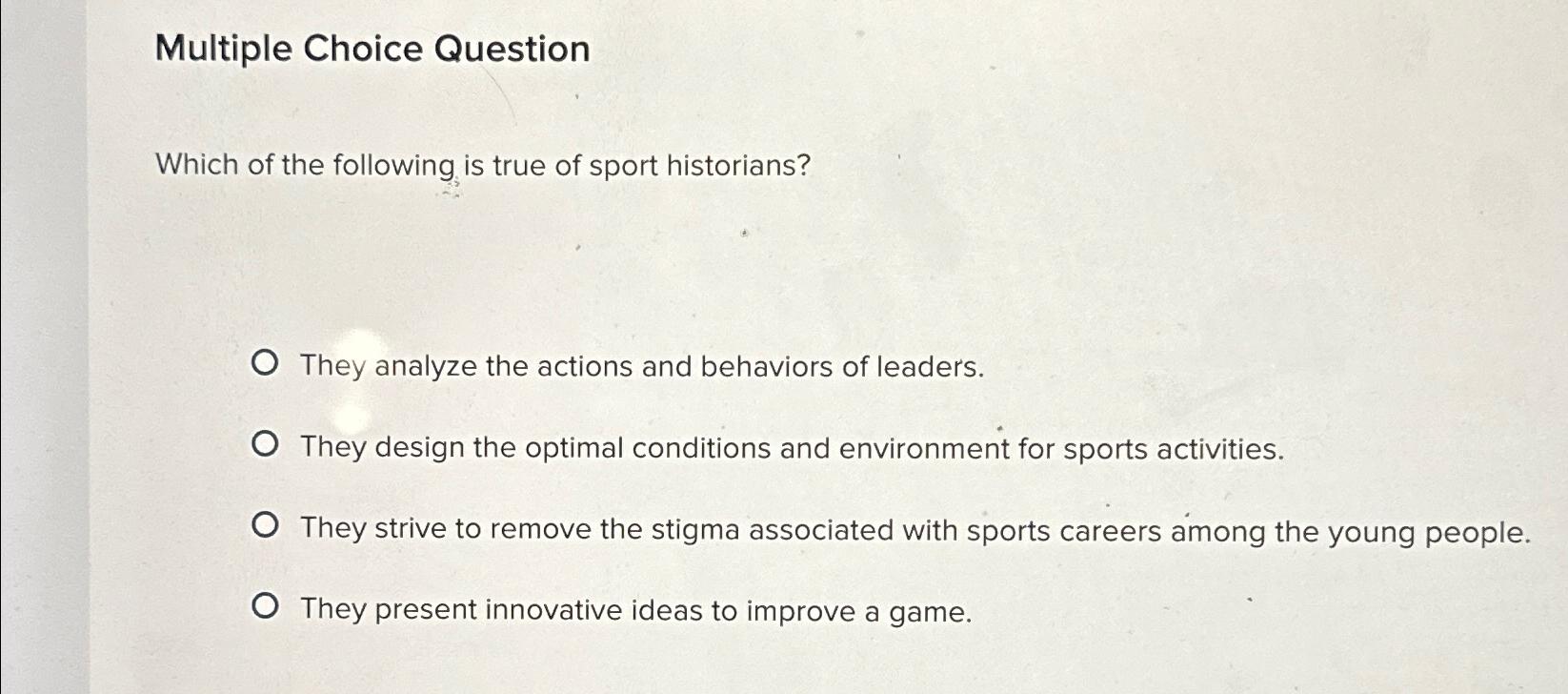 Solved Multiple Choice Questionwhich Of The Following Is 