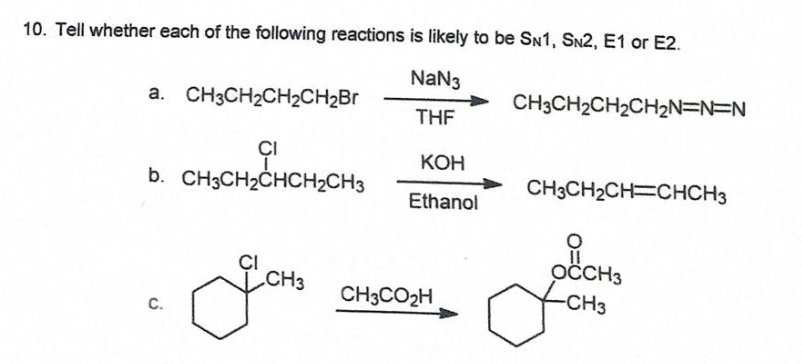 Solved Tell whether each of the following reactions is | Chegg.com