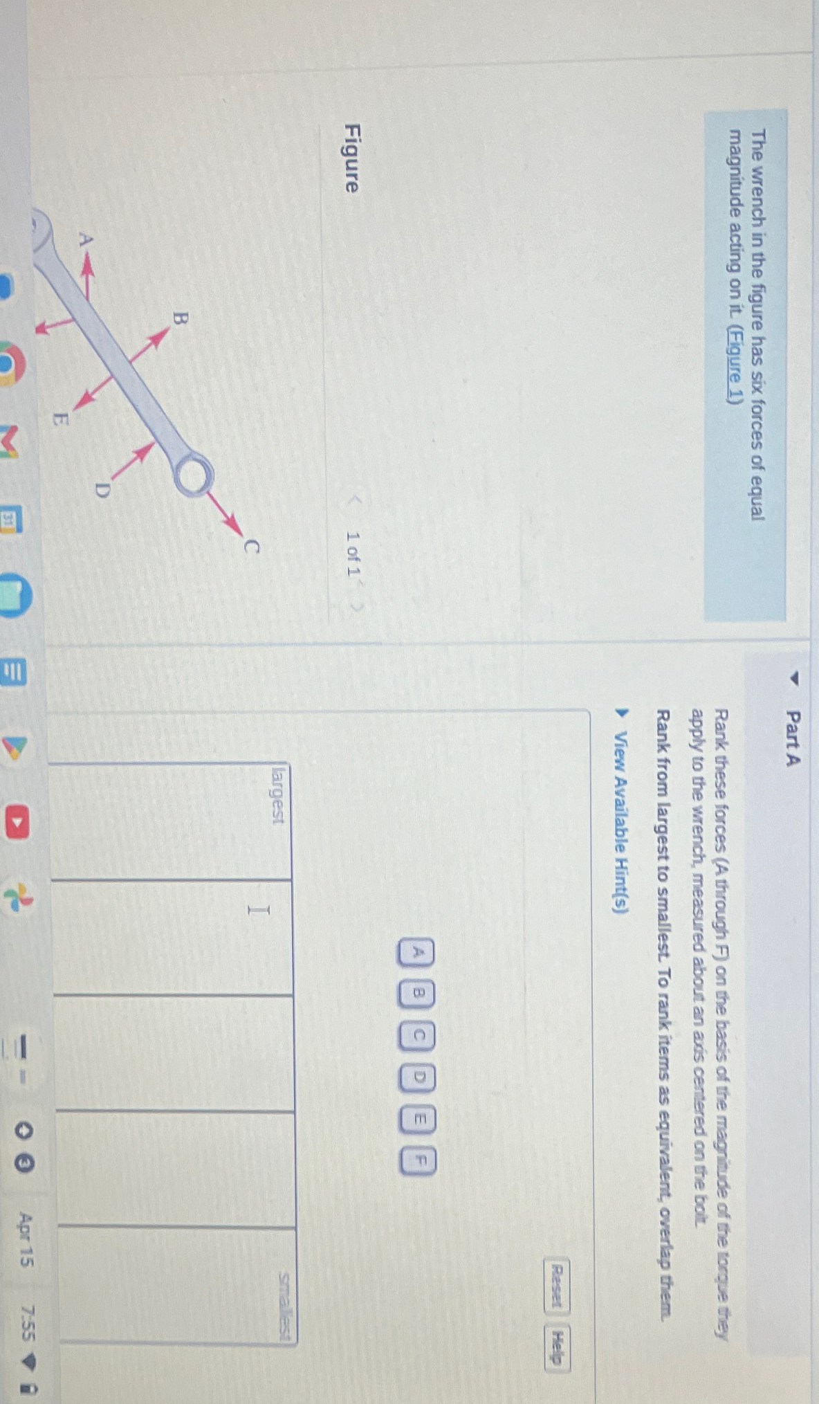 Solved The wrench in the figure has six forces of equal | Chegg.com Solved The wrench in the figure has six forces of equal | Chegg.com