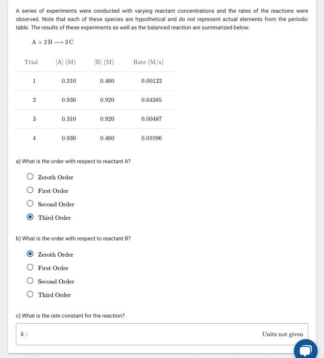 Solved A series of experiments were conducted with varying | Chegg.com