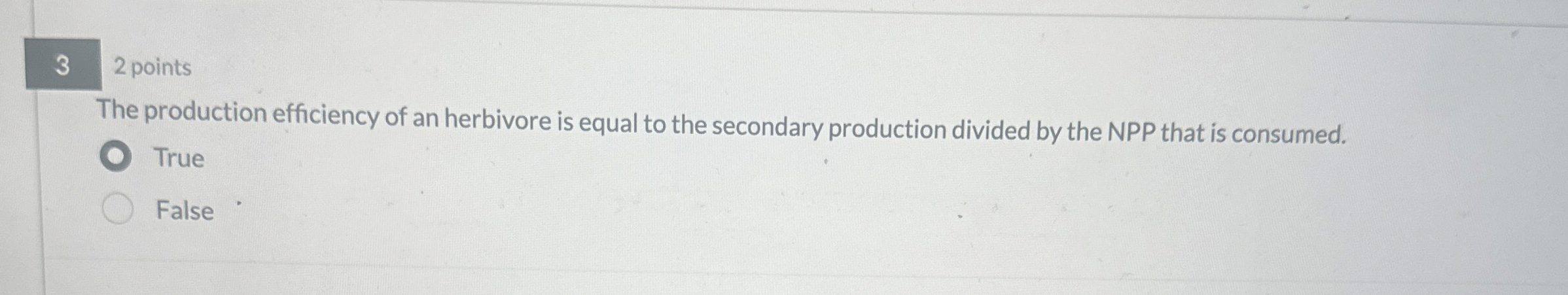 Solved 32 ﻿pointsThe production efficiency of an herbivore | Chegg.com