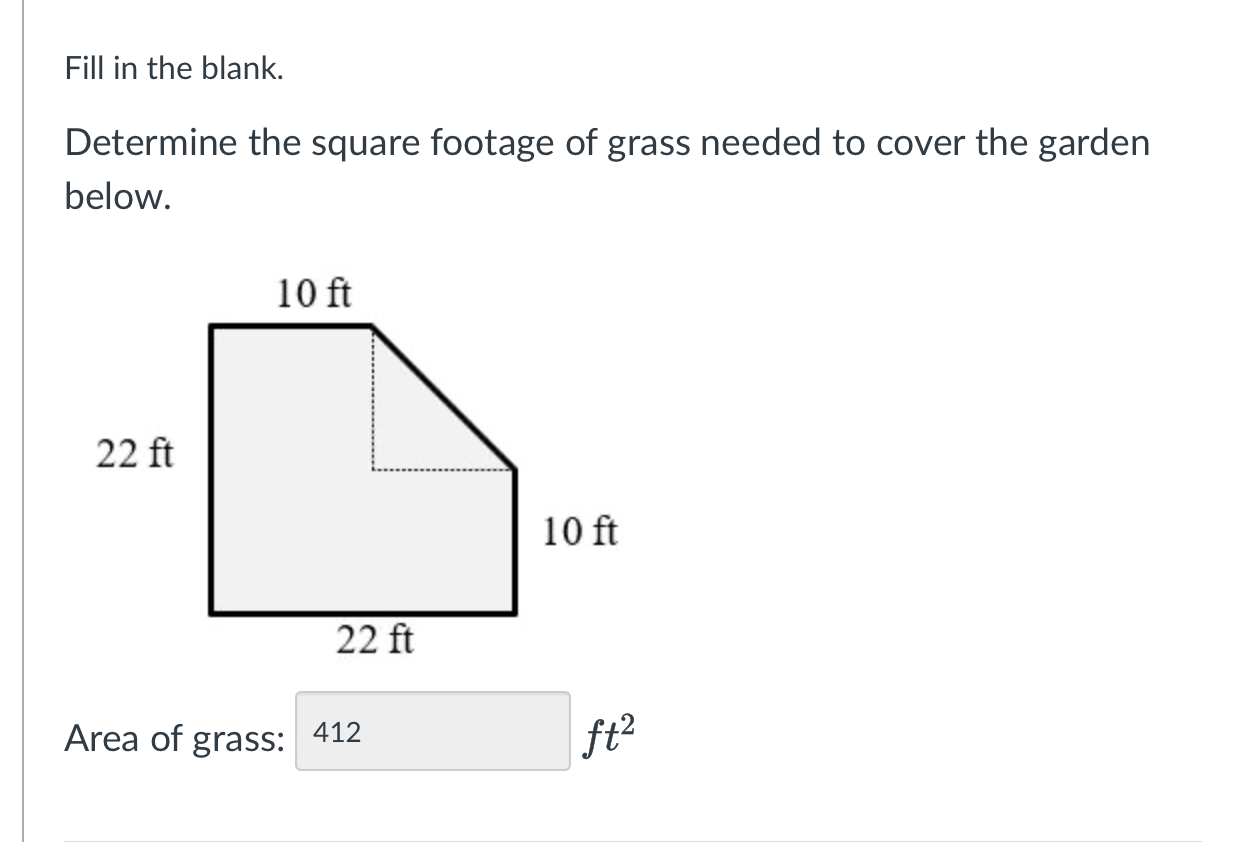 Solved Fill in the blank.Determine the square footage of | Chegg.com